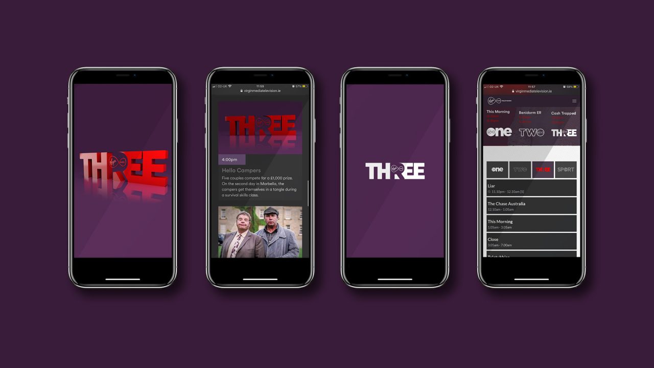 Virgin Media THREE: TV Brand Identity | Mark - creative director | director